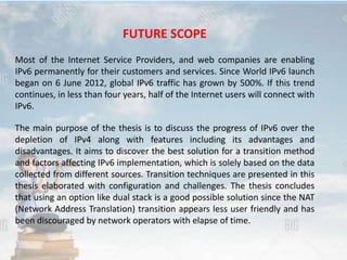 Migration of corperate networks from ipv4 to ipv6 using dual stack | PPTX | Computer Networking ...
