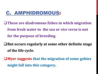 MIGRATION OF FISHES | PPTX