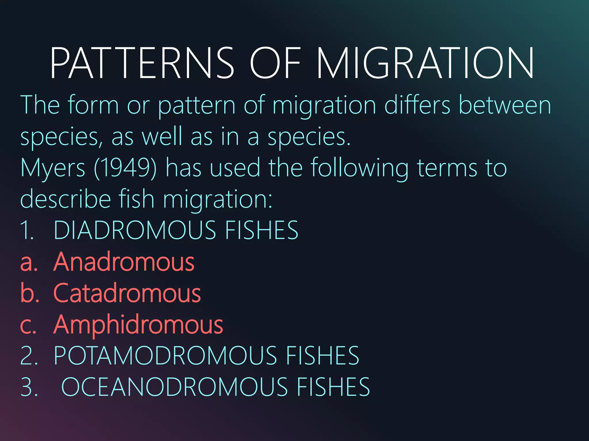 Migration of fishes ppt | PPTX