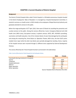 Migration plan for District Trishuli Hospital Nuwakot 2016 | PDF