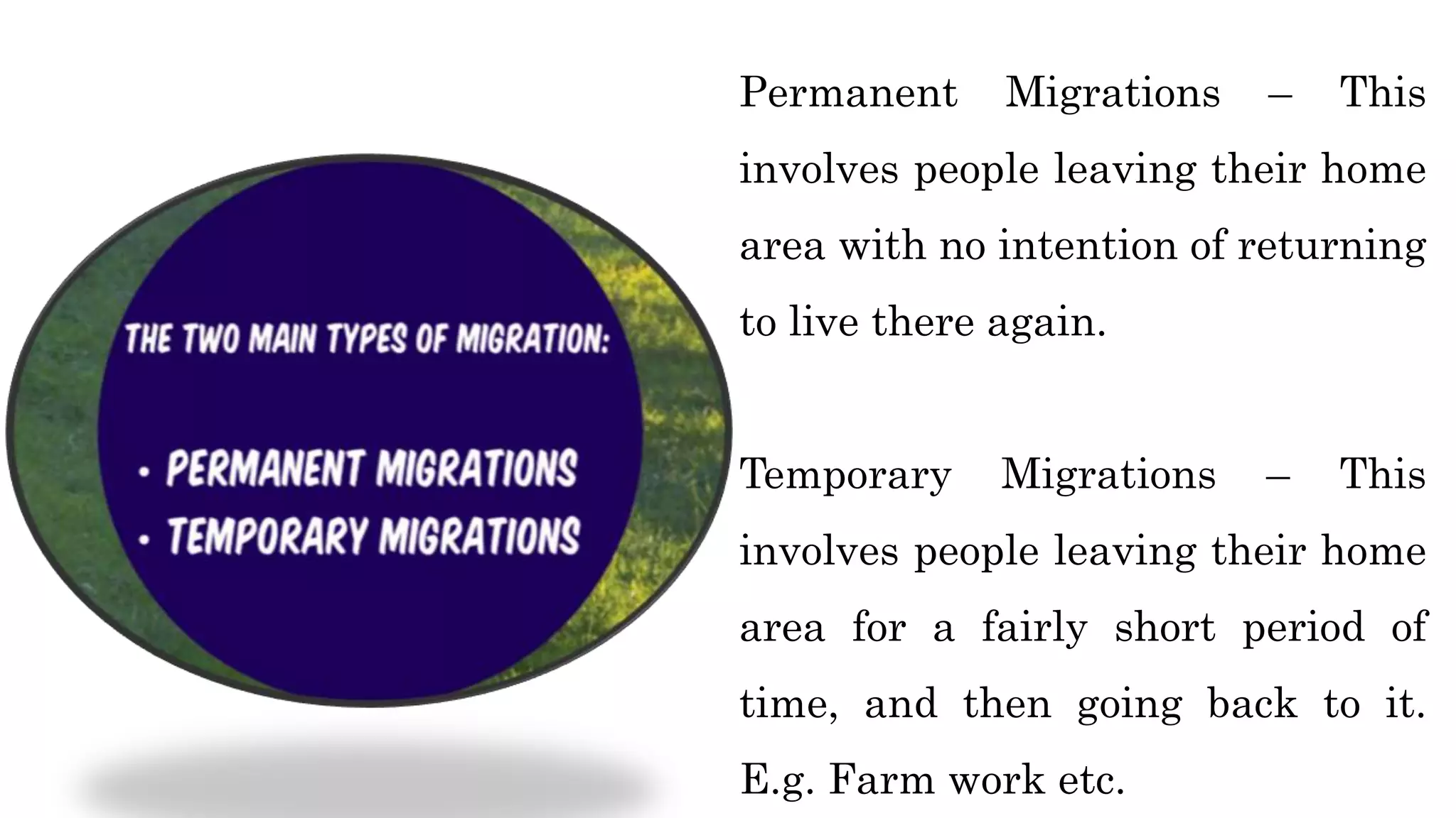 Population Movement - Migration: Definition, Types, Push and Pull Factors and Consequences | PPTX