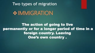 Migration ppt by bipin xi c | PPTX