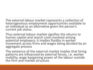 Dual Labor Market Theory | PPTX
