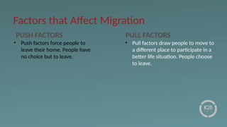 Migration Push_Pull Factorsssssssssssssss | PPT
