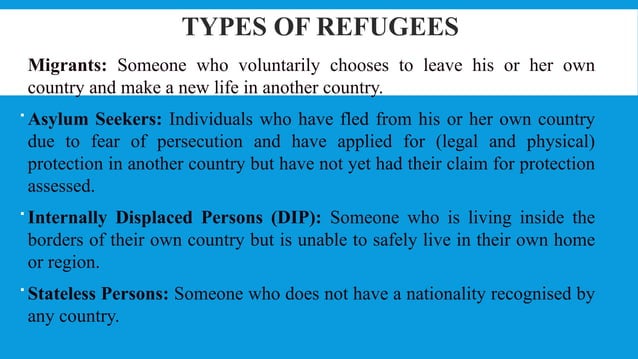 Migration & Refugee, Meaning, Definition, Understanding | PPTX