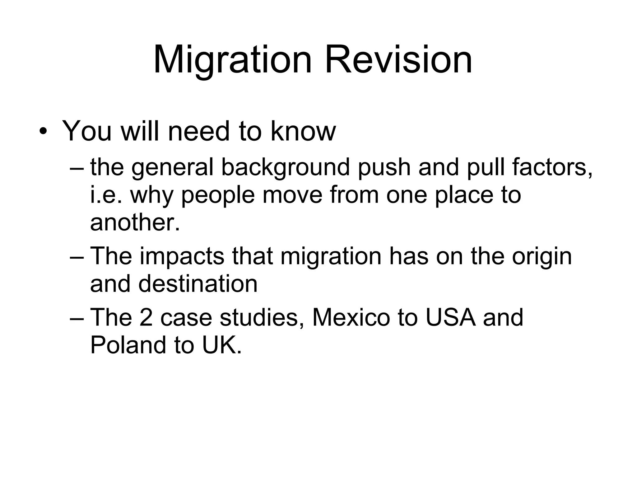 Migration Revision | PPT