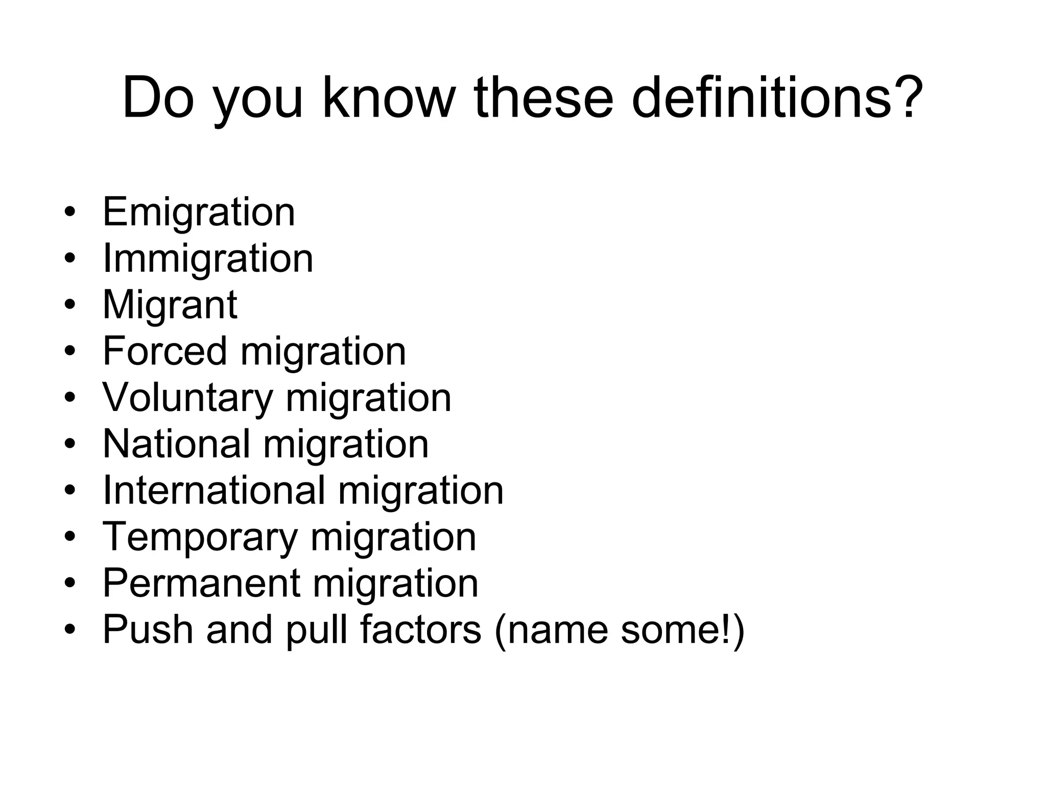 Migration Revision | PPT