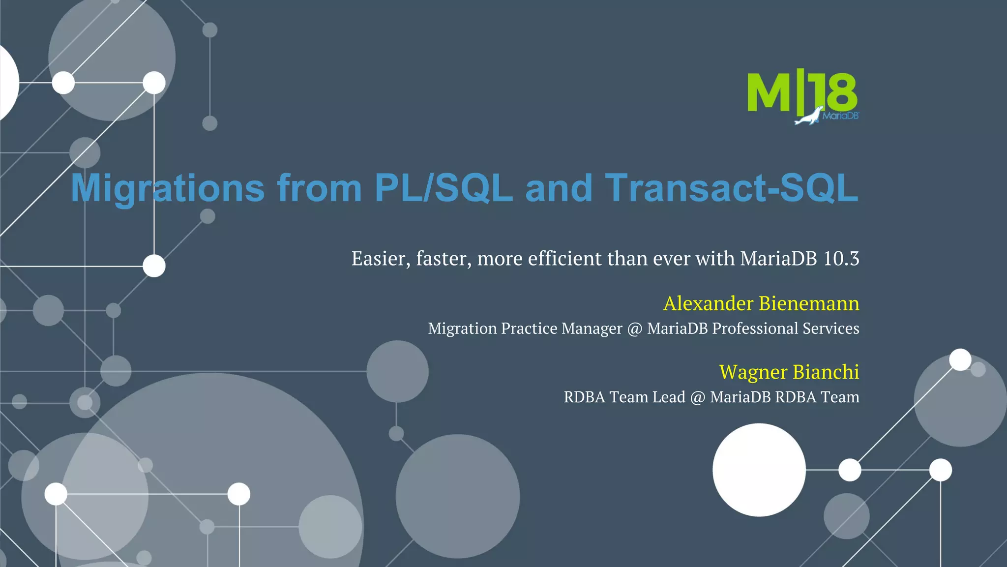Migrations from PLSQL and Transact-SQL - m18 | PDF