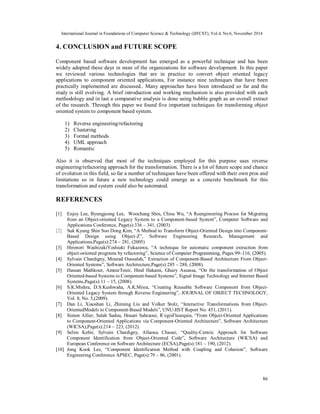 Migration strategies for object oriented system to component based system | PDF