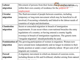 Migration terminologies - Migrating out of Poverty media training ...