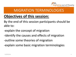 Migration terminologies - Migrating out of Poverty media training ...