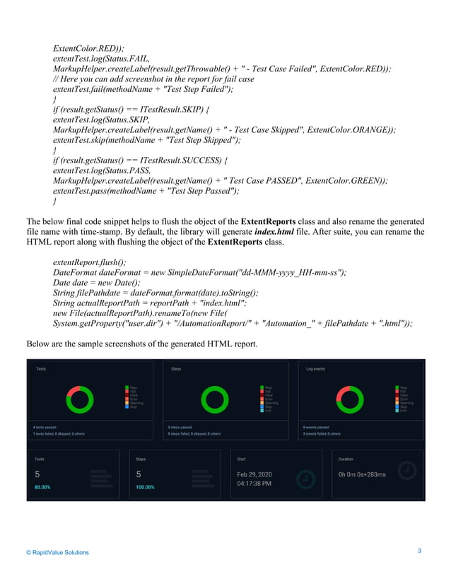 Migration to Extent Report 4 | PDF