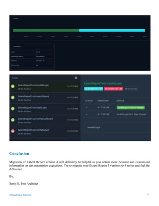 Migration to Extent Report 4 | PDF