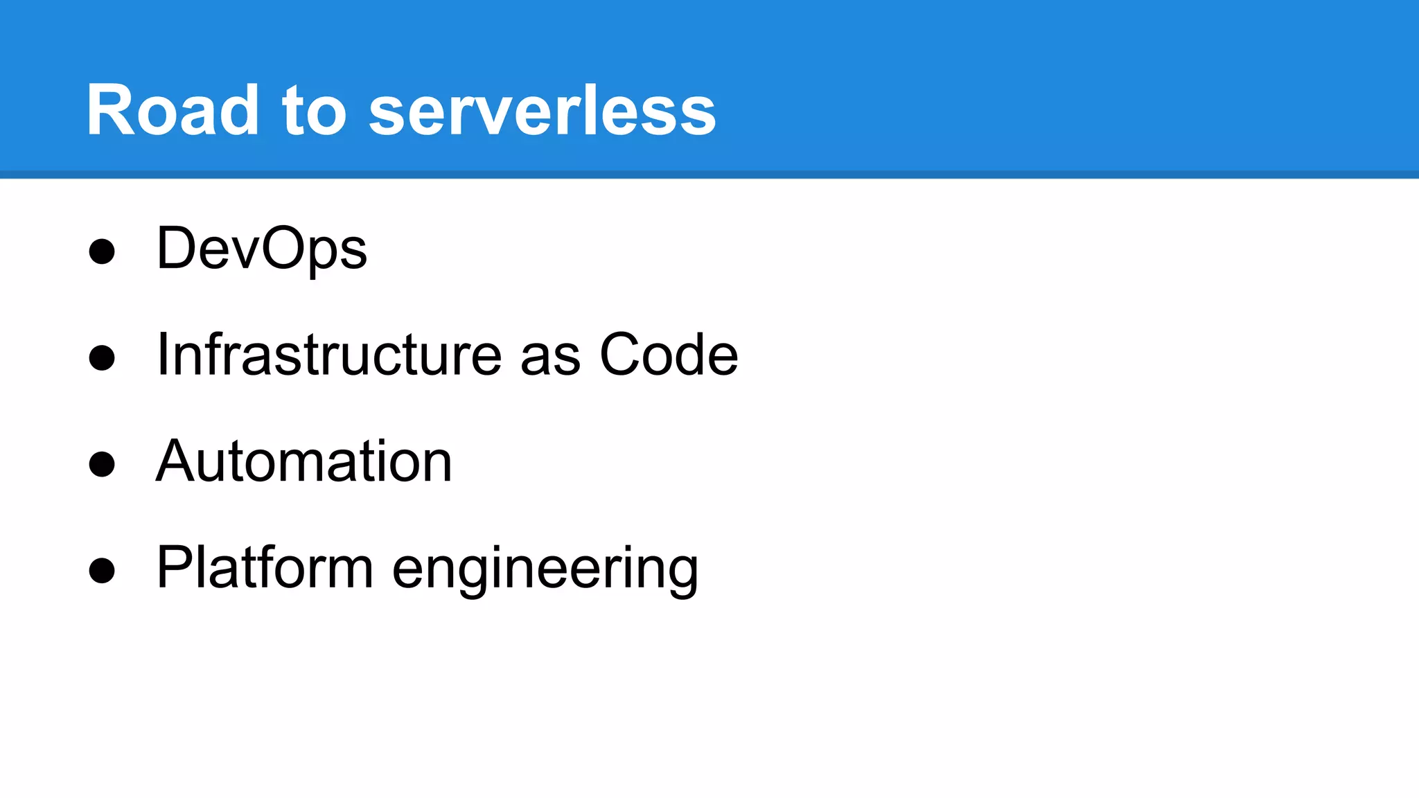 Migration to serverless | PPT