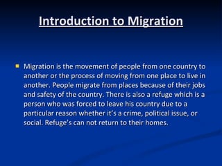 Migration To The United States Of America | PPT