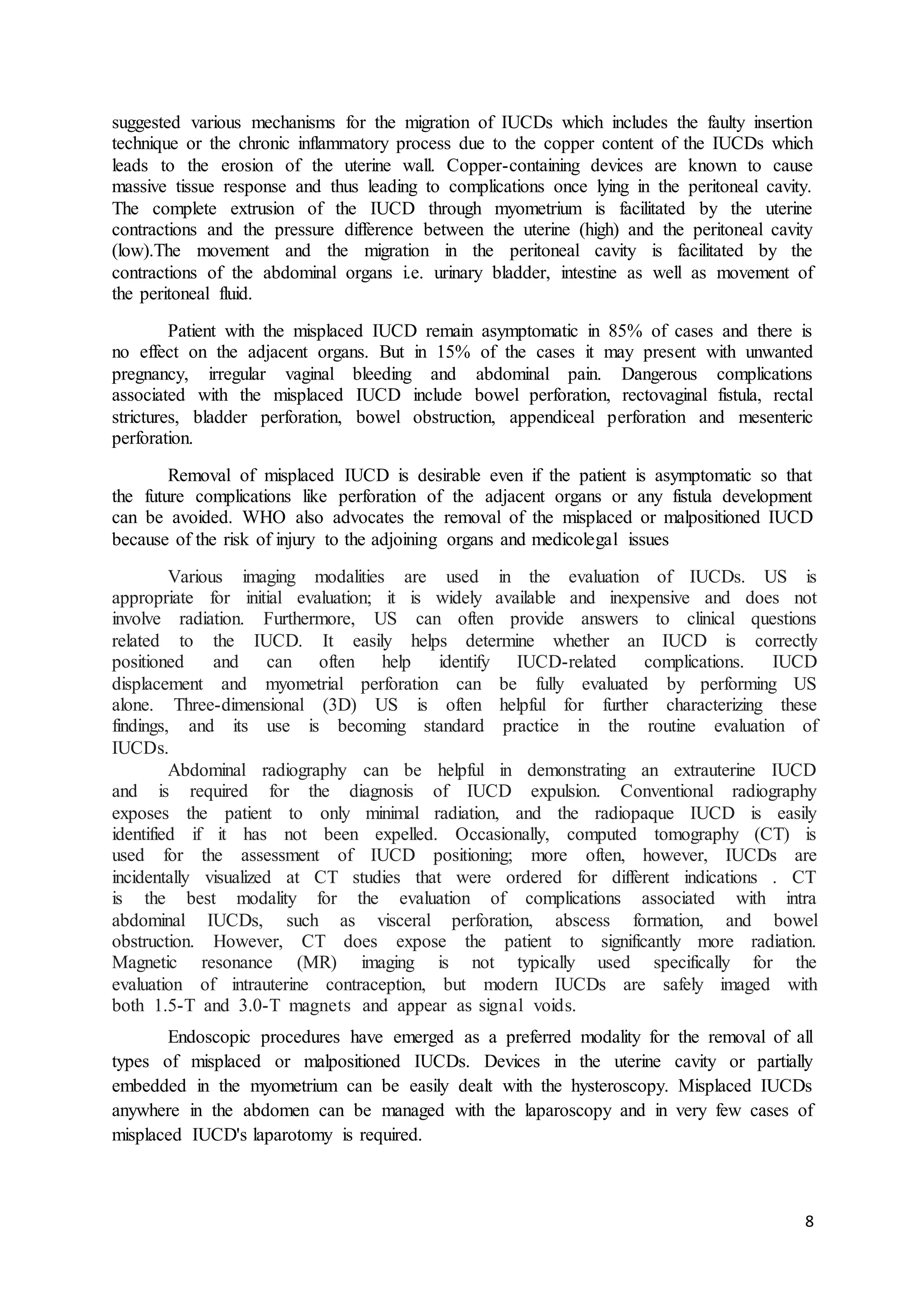 Misplaced IUCD -A Case Study | DOCX