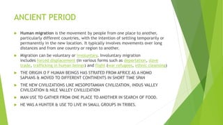 12th standard: geography - Migratation from ancient times to modern ...