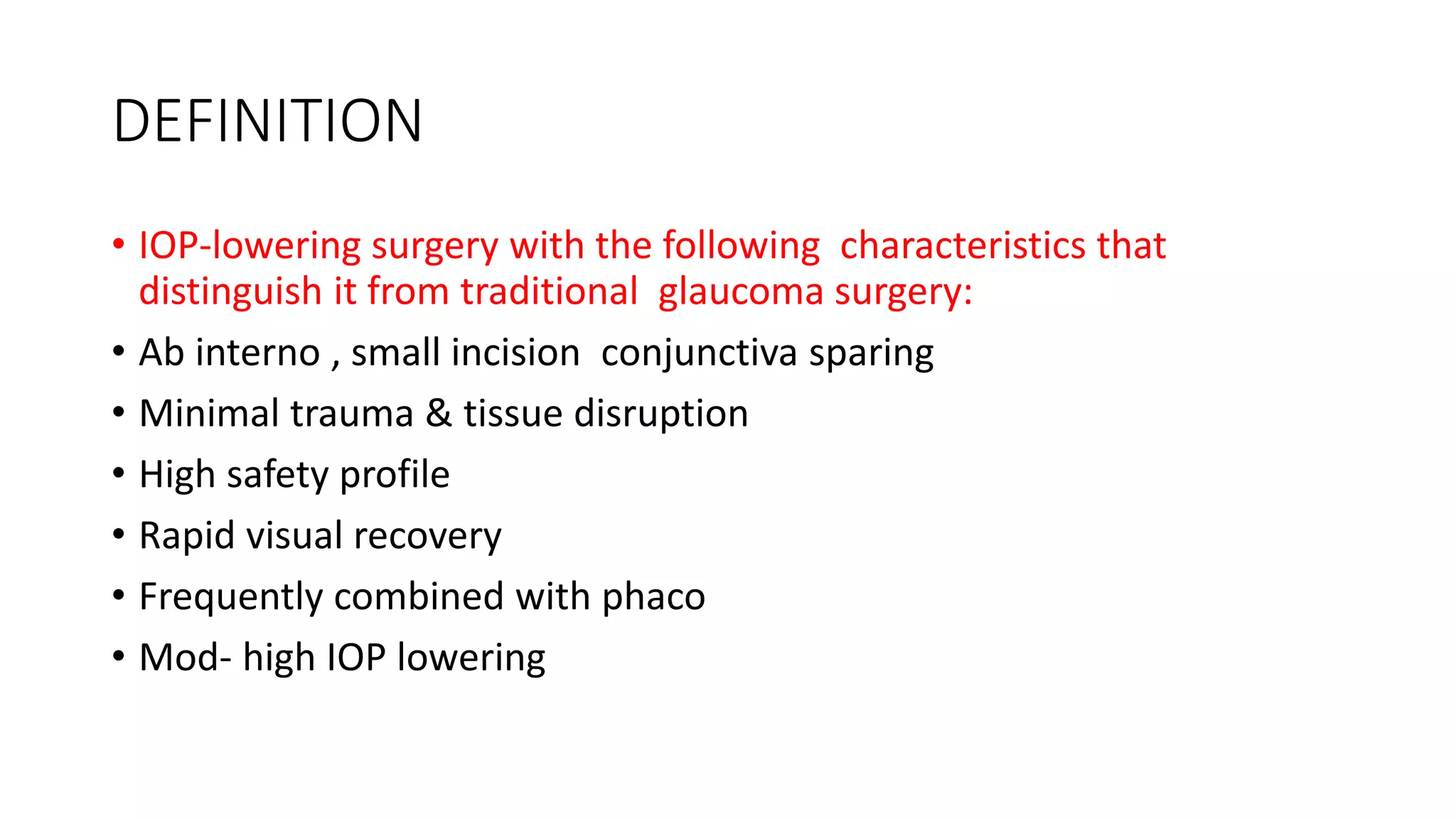 Minimally invasive Glaucoma surgery MIGS | PPTX
