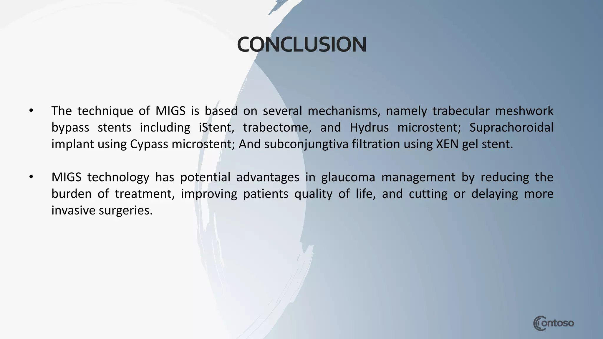 Minimally Invasive Glaucoma Surgery (MIGS) | PPT
