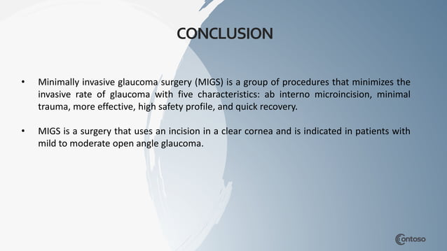 Minimally Invasive Glaucoma Surgery (MIGS) | PPT | Eye and Vision ...