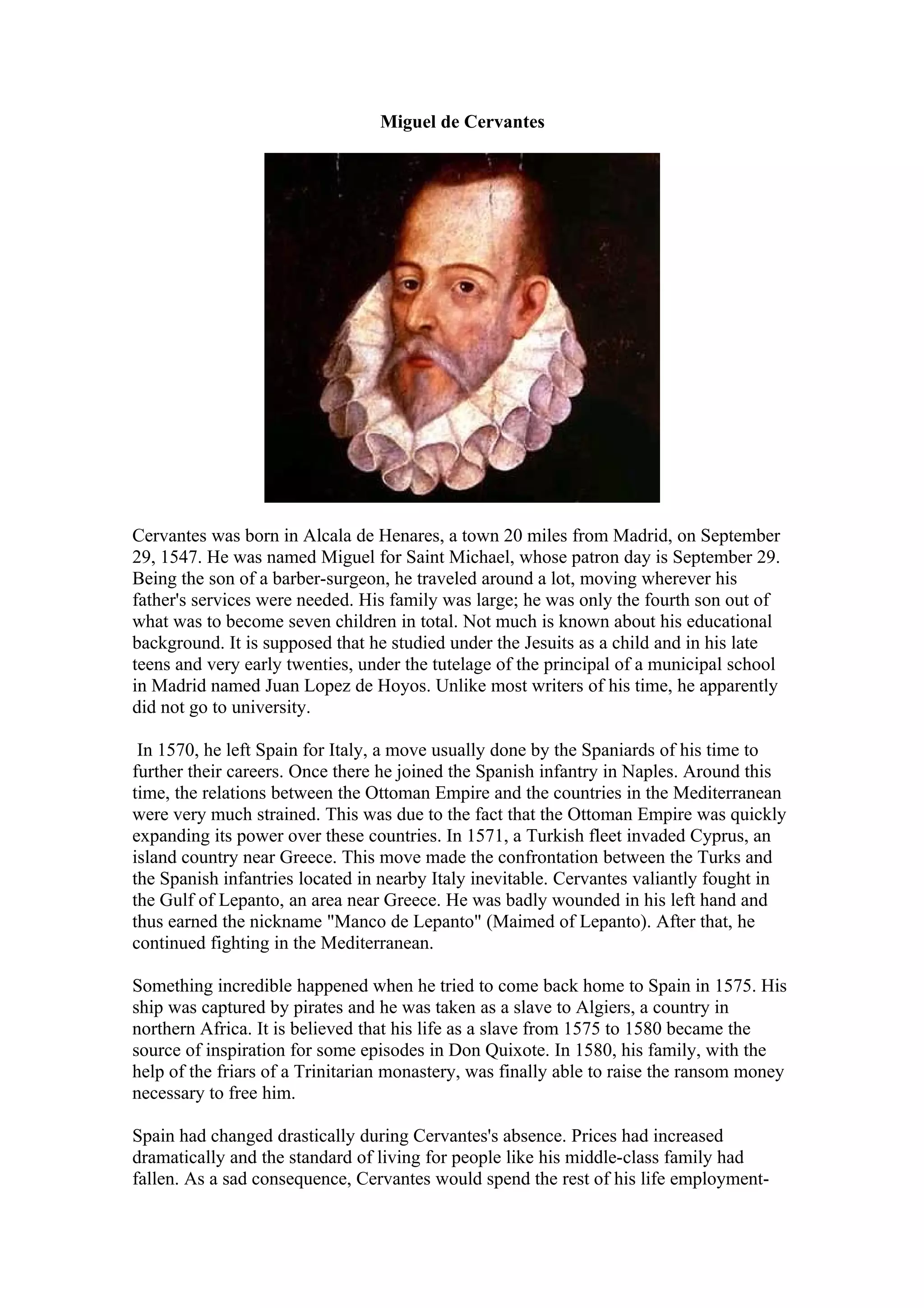 Miguel de cervantes | DOC