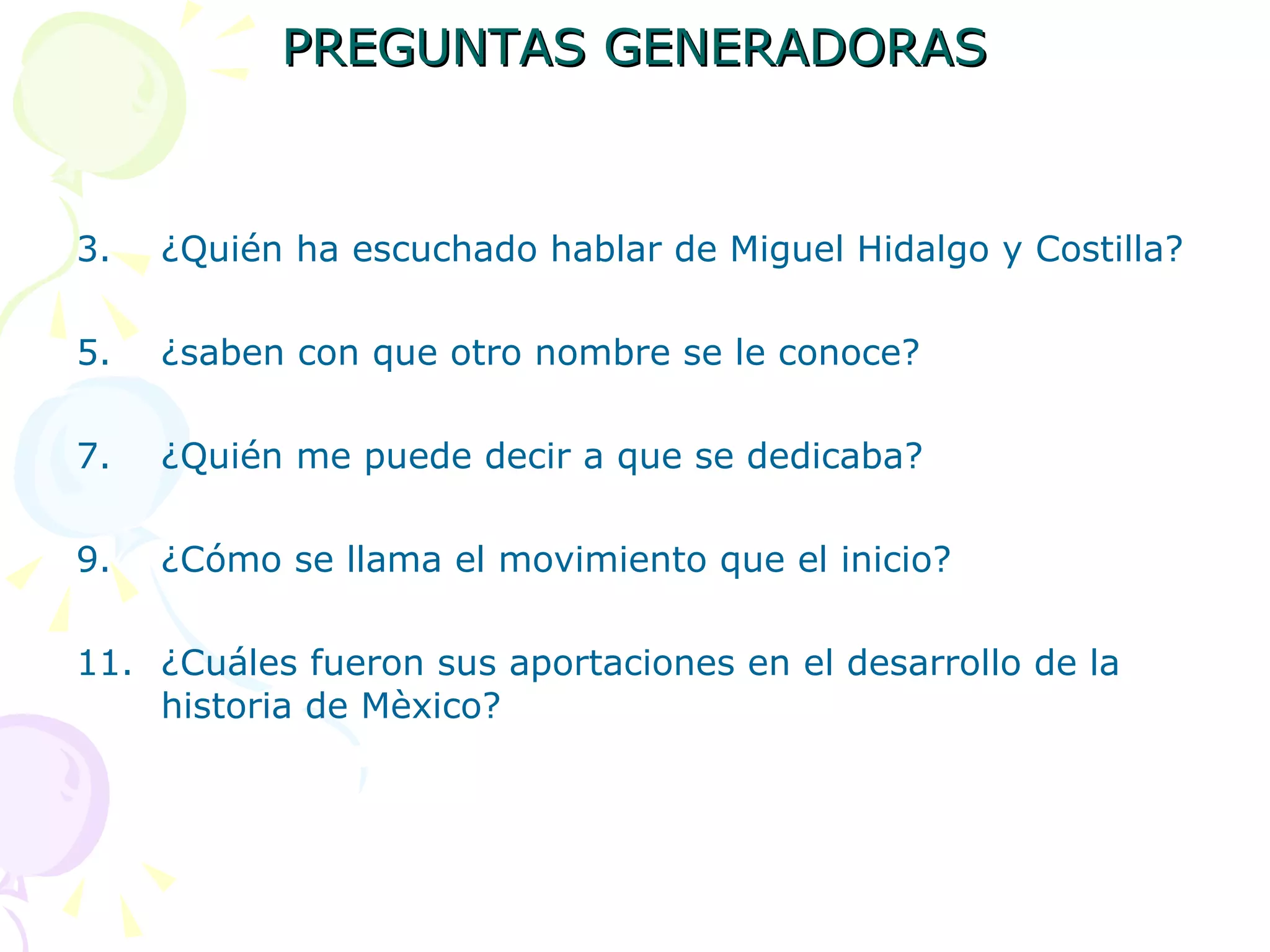Miguel hidalgo y costilla | PPT