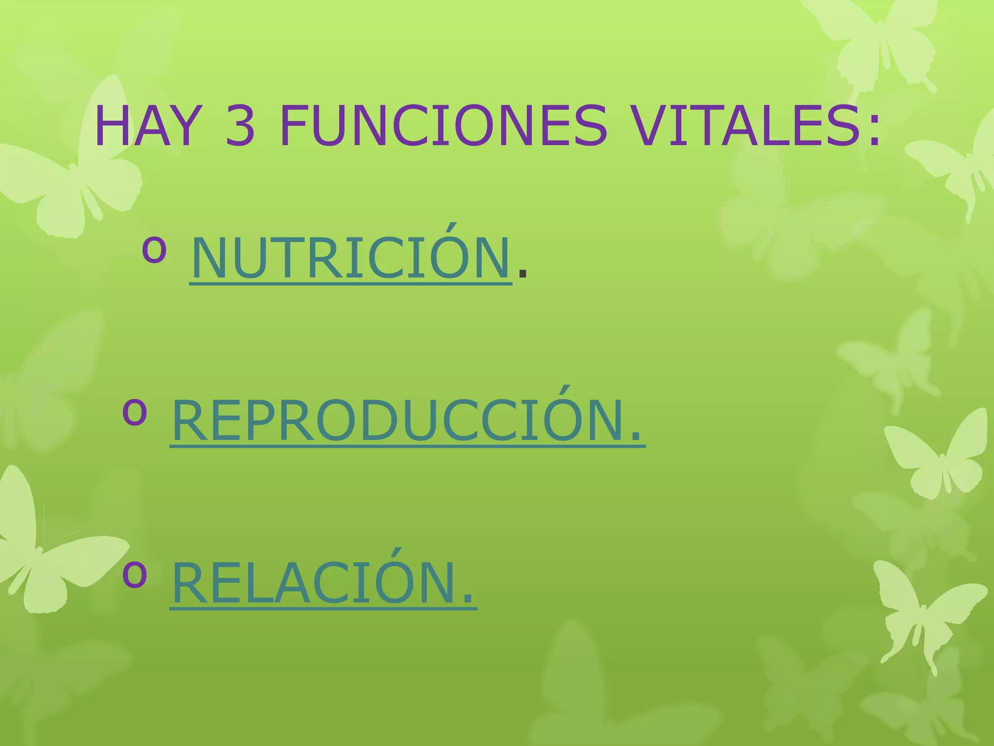 Funciones vitales de los seres vivos | PPTX