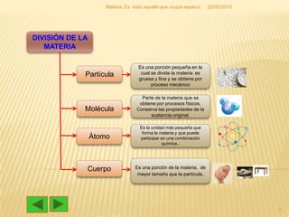 LA MATERIA | PPTX