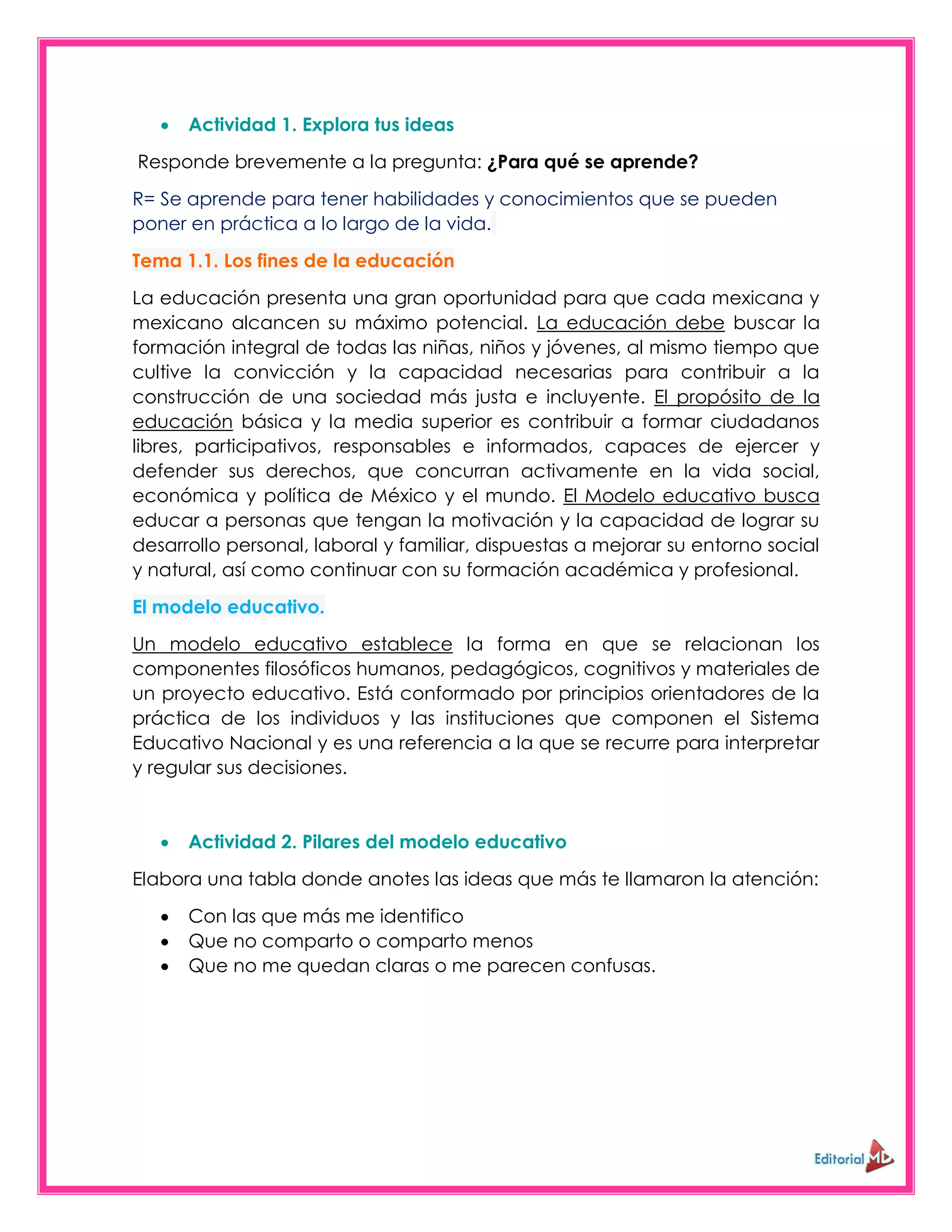 Mi guia para resolver el curso de aprendizajes clave editorial md | PDF