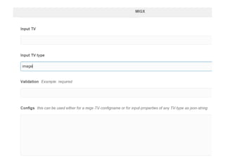 MIGX. Табличный тип данных в MODX - MODX Meetup Minsk | PPTX | Technology & Computing