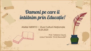 Mihai Eminescu - Ziua Culturii Naționale | PPTX