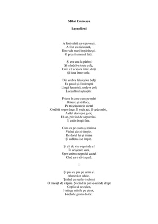 Mihai Eminescu - Luceafarul | DOC