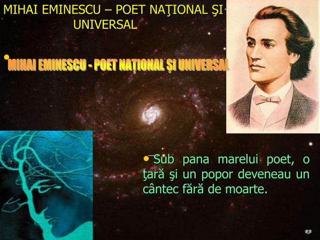 Mihai Eminescu - poet national si universal | PPT
