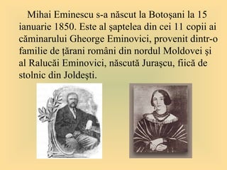 mihai_eminescu_biografie.ppt informații,imagini biografie | PPT