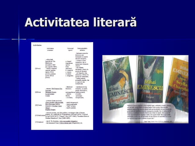 Mihai Eminescu - Viata si opera | PPT