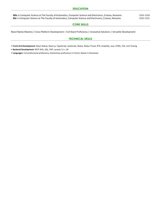 Mihai Langu CV | PDF