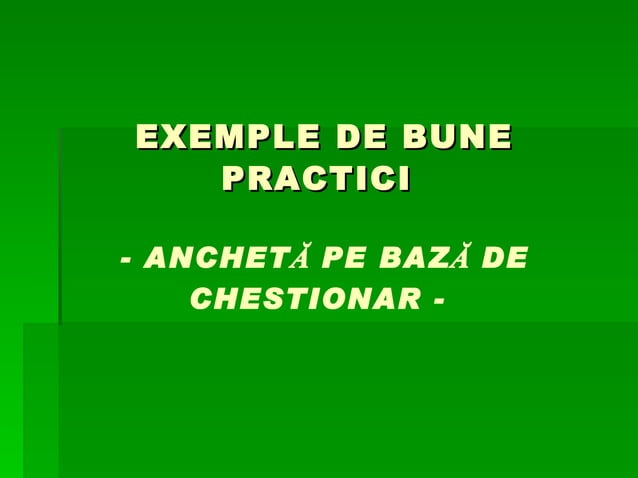 Mihalache Viorica Braila Exemple De Bune Practici | PPT
