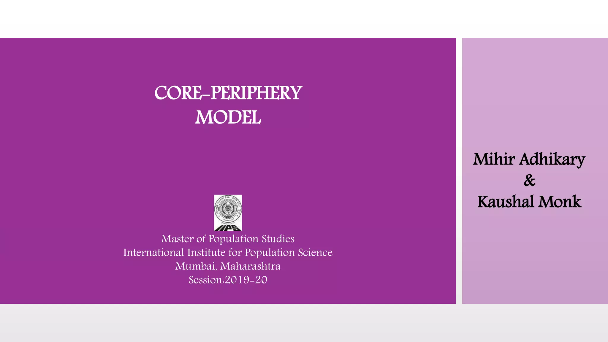 Core Periphery Model Of John Friedmann Pptx