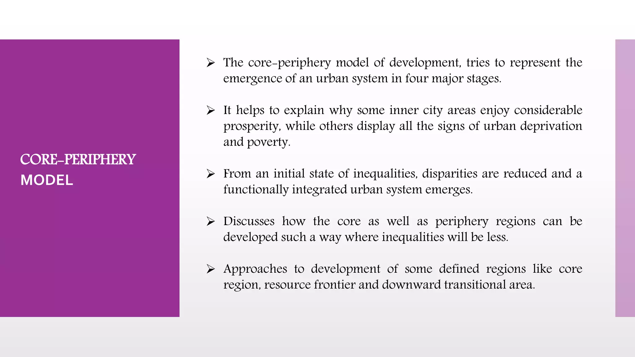 Core Periphery Model Of John Friedmann Pptx Industrial Property Real Estate