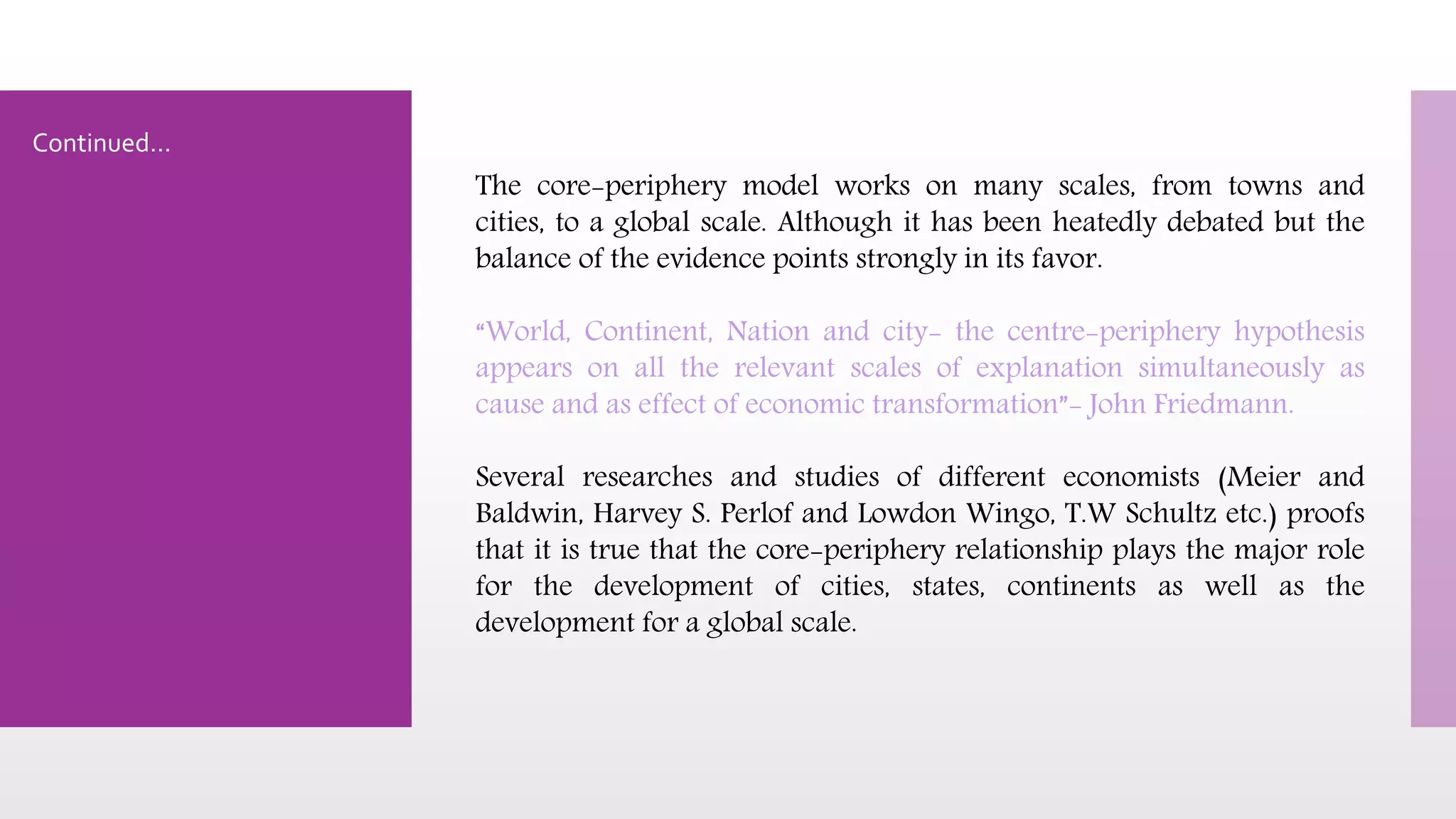 Core Periphery Model Of John Friedmann Pptx Industrial Property
