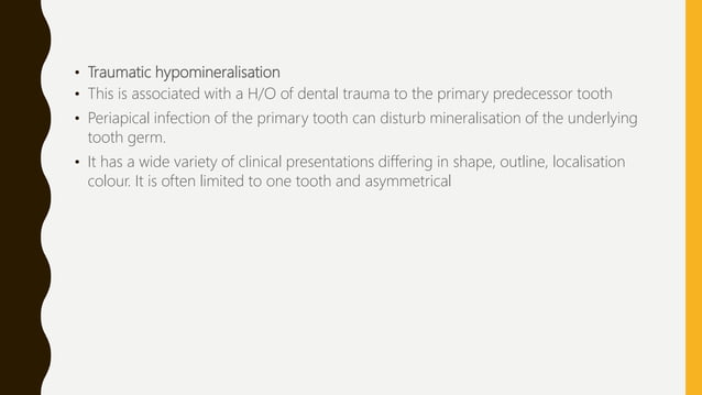 Molar incisor hypomineralisation pedodontics | PPTX | Dental Health ...