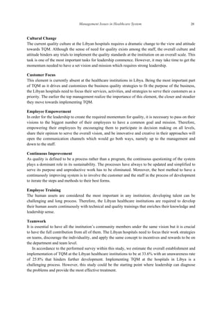 Total quality management implementation in the healthcare industry: Findings from Libya | PDF