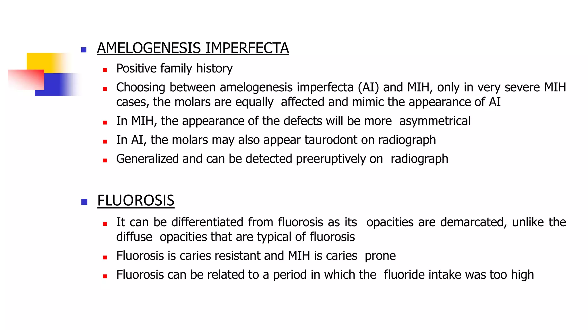 molar incisor hypomineralisation | PPTX
