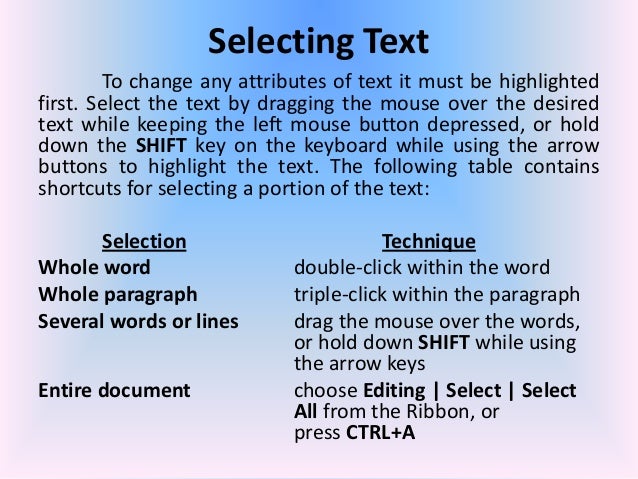 Miicrosoft word 2007