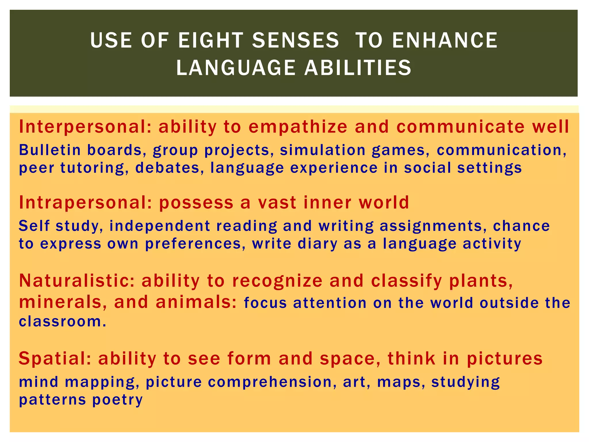 MI in language classroom- Atula Ahuja | PPTX