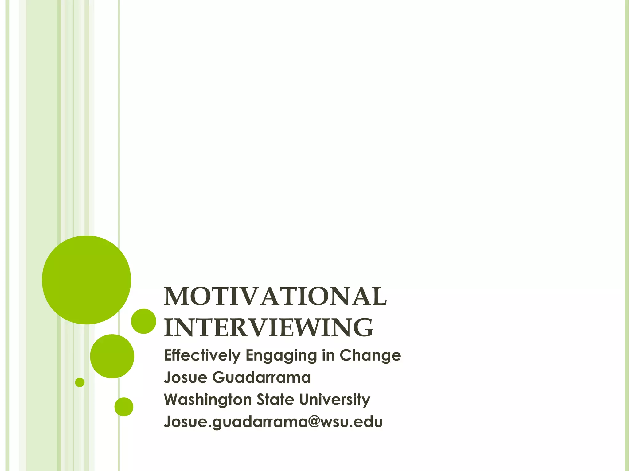 Motivational Interviewing | PPT