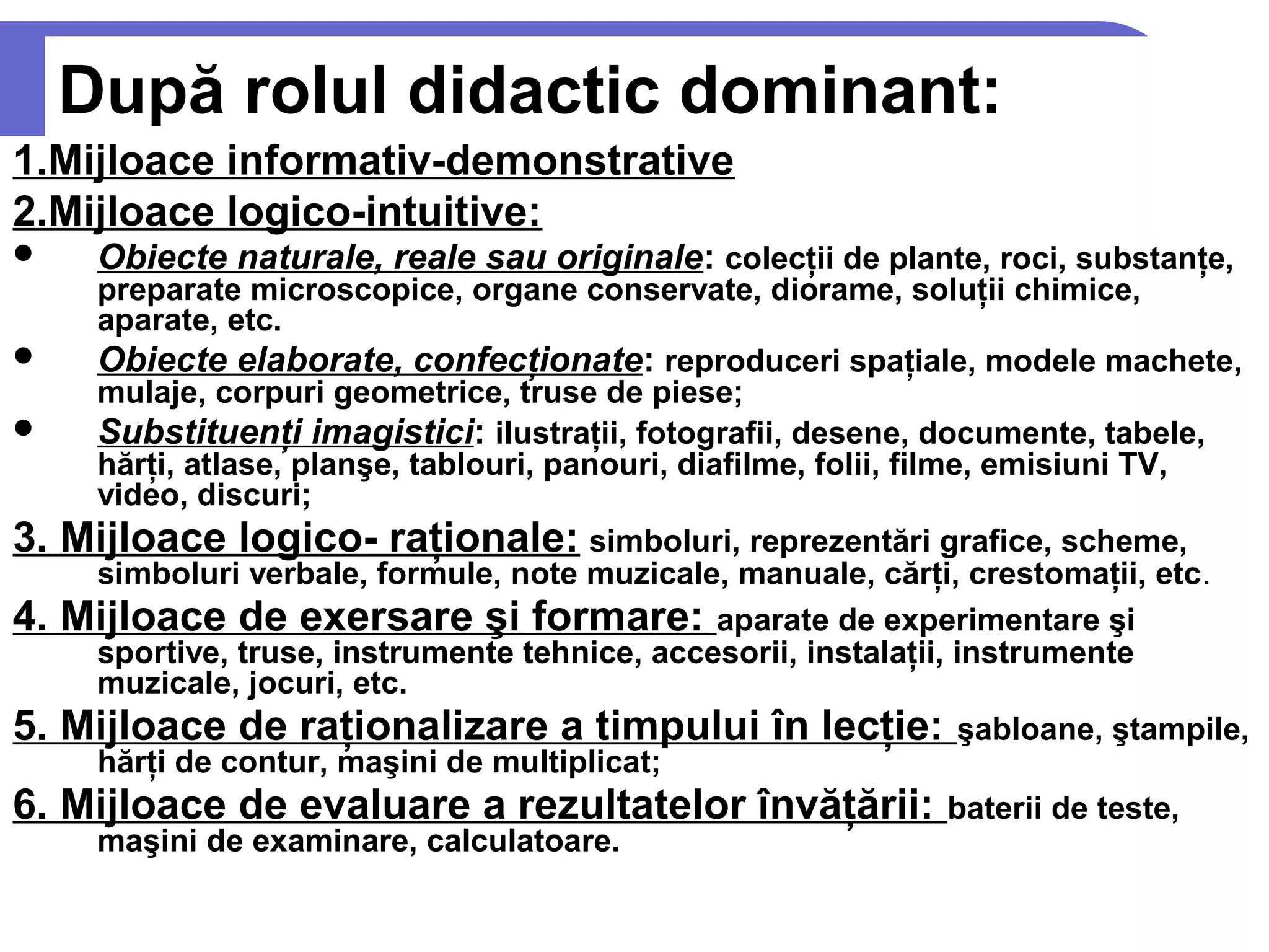 Mijloace de invatamint | PPT