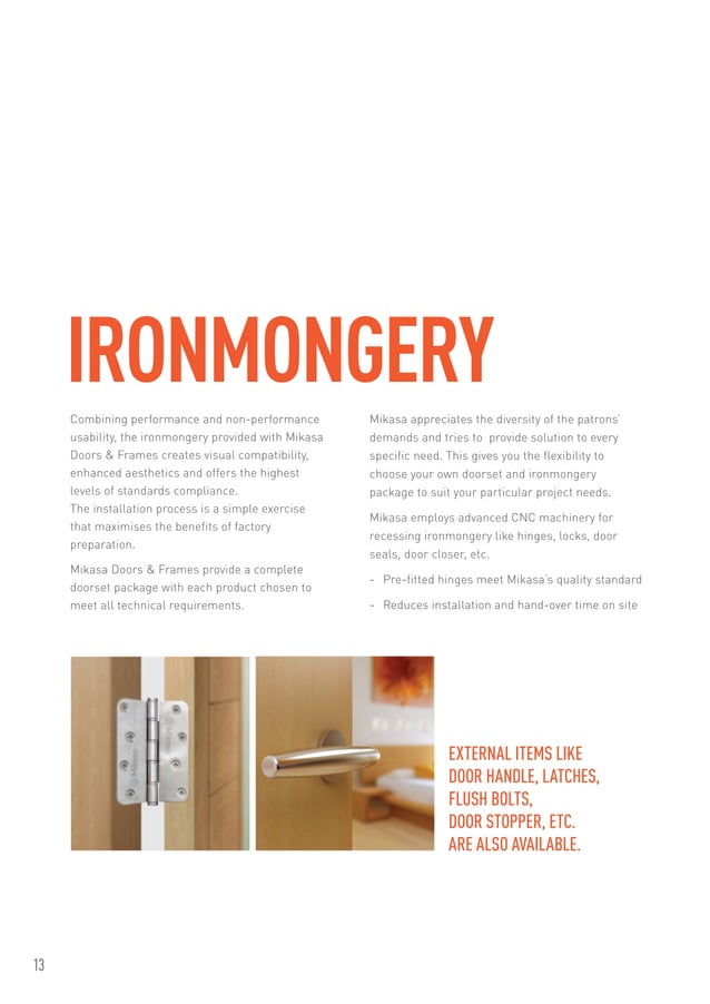 Solid Core Wooden Doors and Frames at Mikasa Doors | PDF
