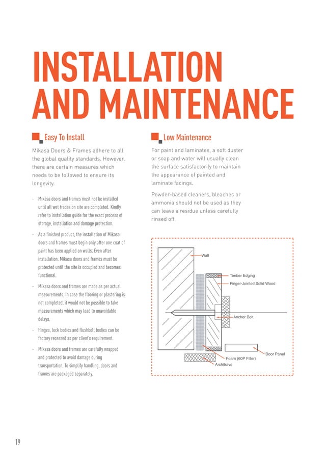 Solid Core Wooden Doors and Frames at Mikasa Doors | PDF