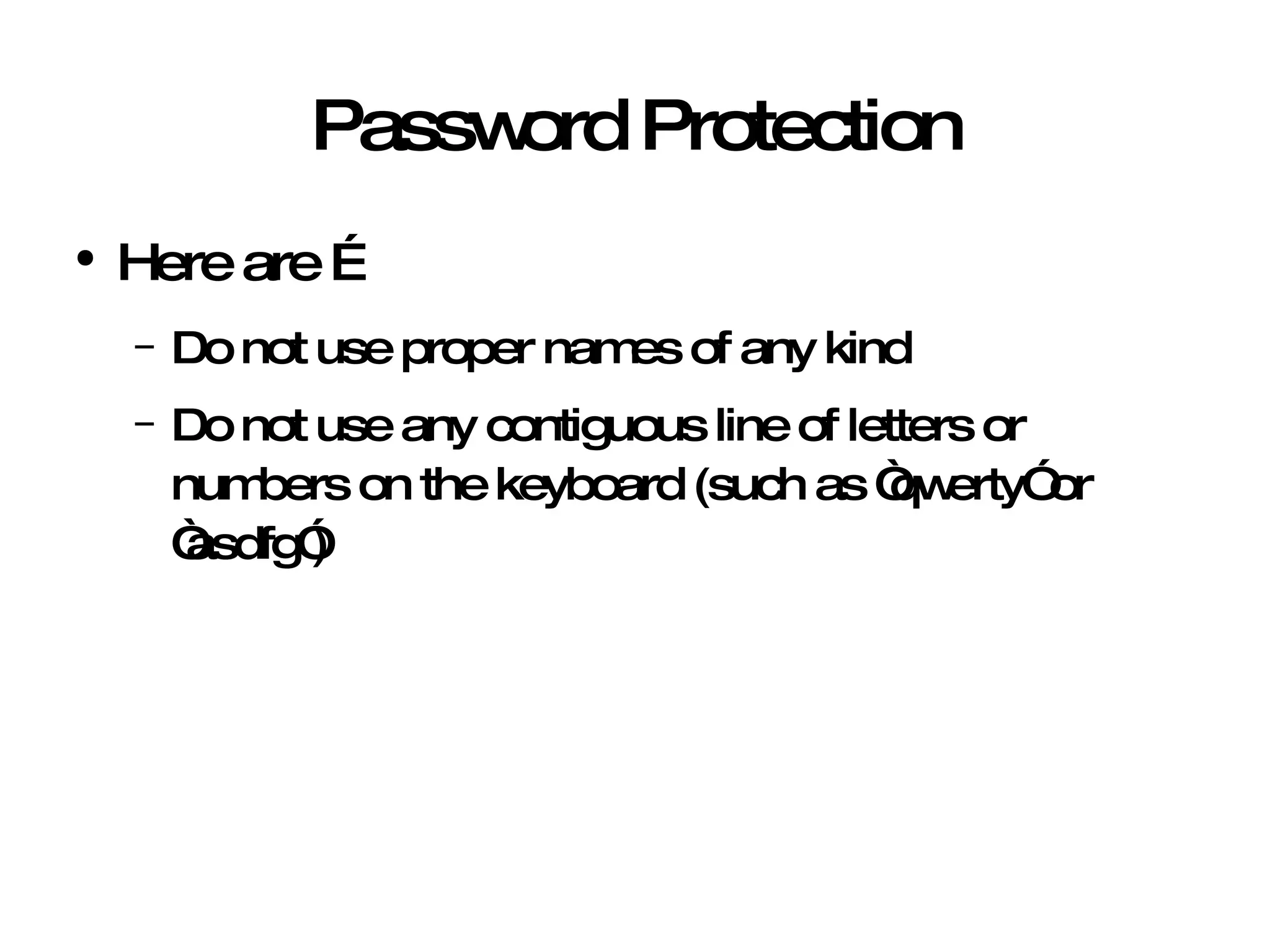 Computer Privacy:Passwords-Mike B. | PPT